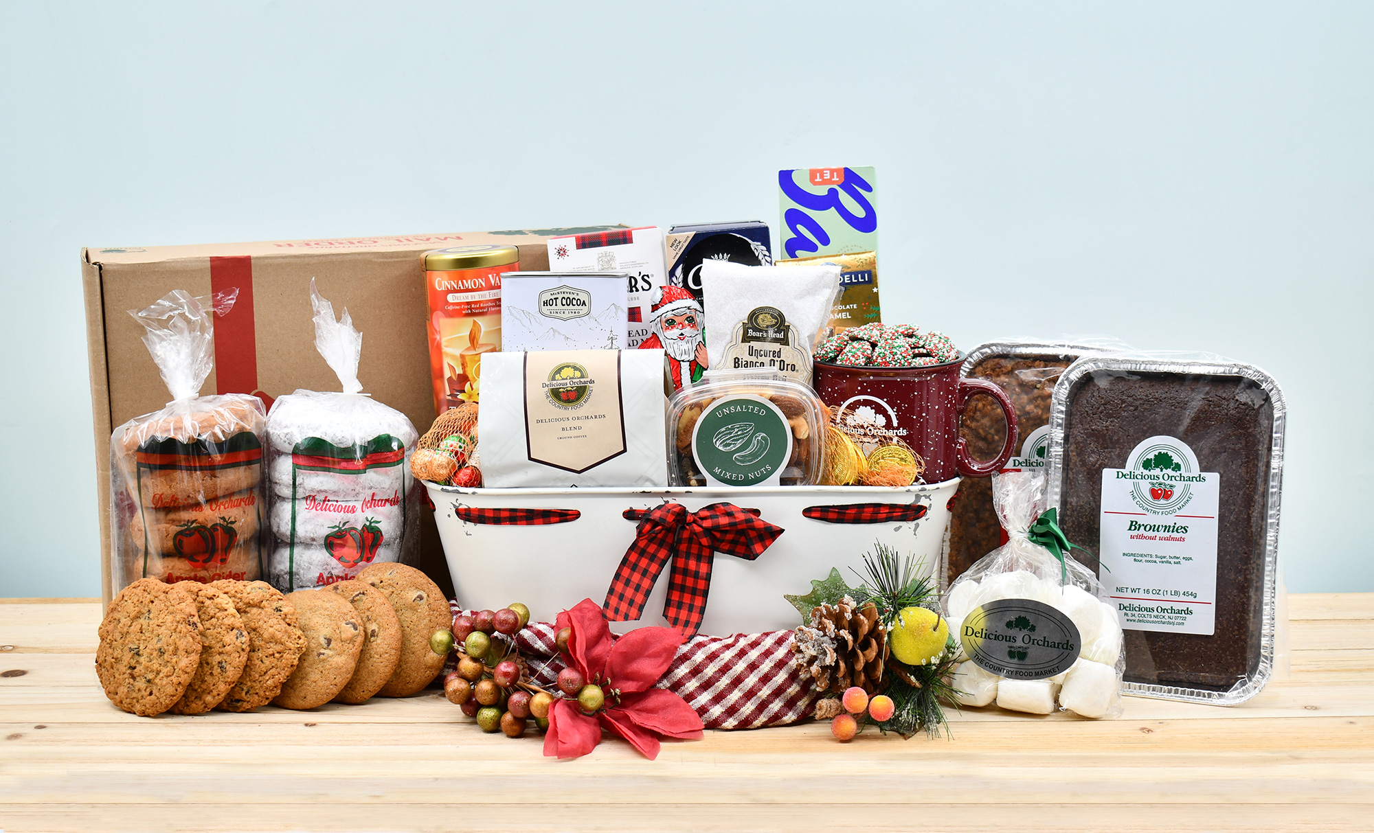 Deluxe Comfort Joy Gift Basket W Bakery Delicious Orchards