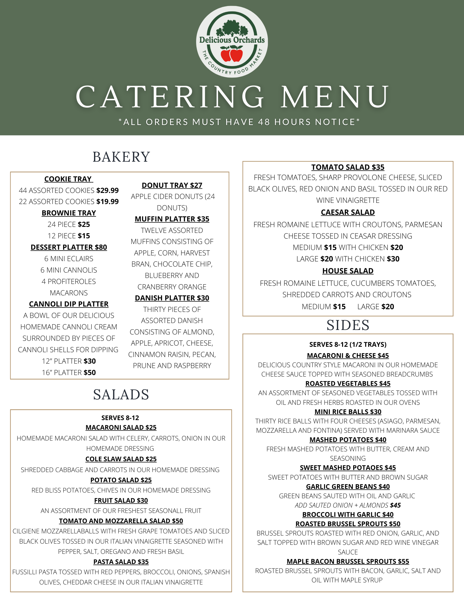 Catering – Delicious Orchards
